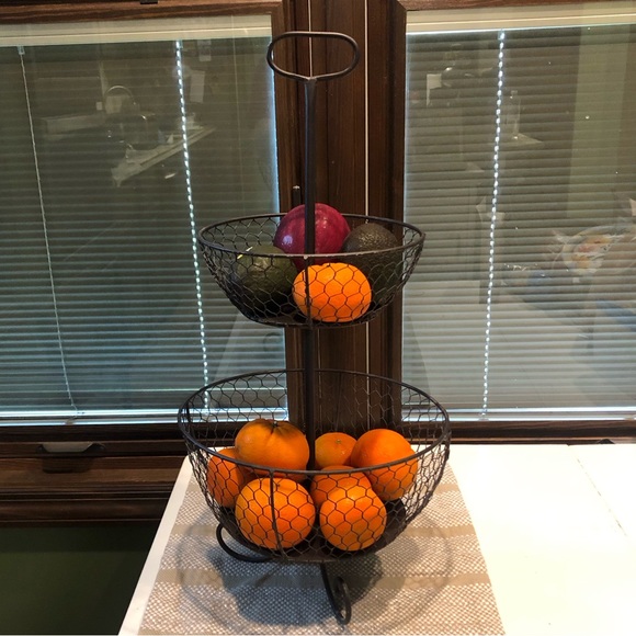 Storage & Organization | Farmhouse Style 2tier Metal Display Basket ...